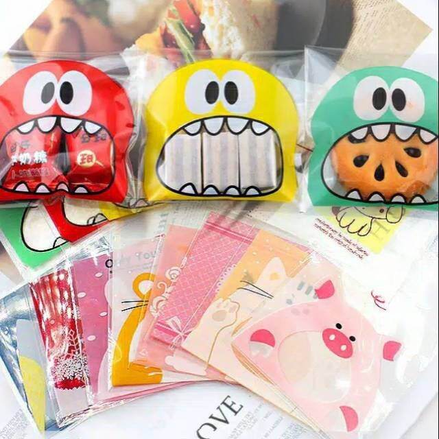 Albama - 1 Bungkus Isi 20 Pcs Kemasan Kue / Plastik Kue Karakter Lucu ...