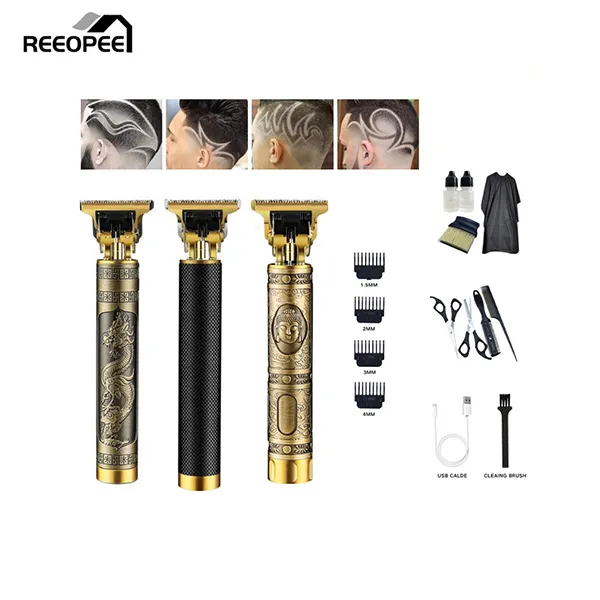 Reeopee 11-piece electric USB hair clipper set, professional hair ...