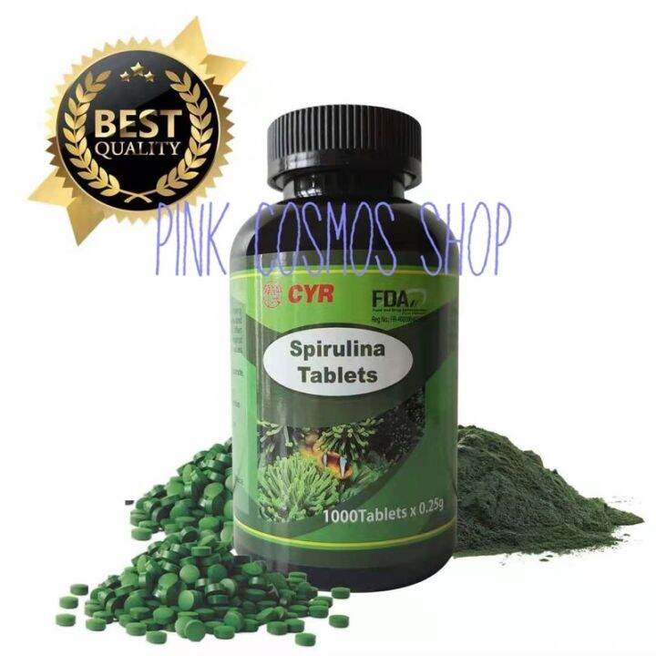 CYR SPIRULINA TABLETS 1000 TABLETS x 0.25g FDA APPROVED | Lazada PH