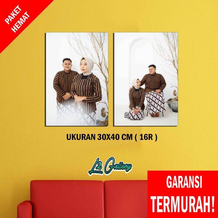 (2PCS) CETAK FOTO + BINGKAI UKURAN 30X40 CM 16R | Lazada Indonesia