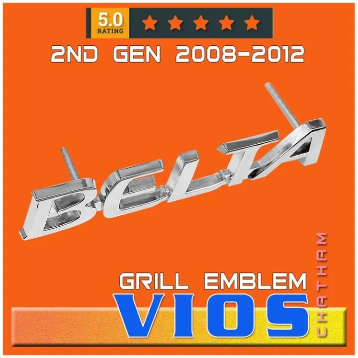 Belta Grill Emblem (Screw-Type) for Toyota Vios 2008 to 2012 (Gen2 ...