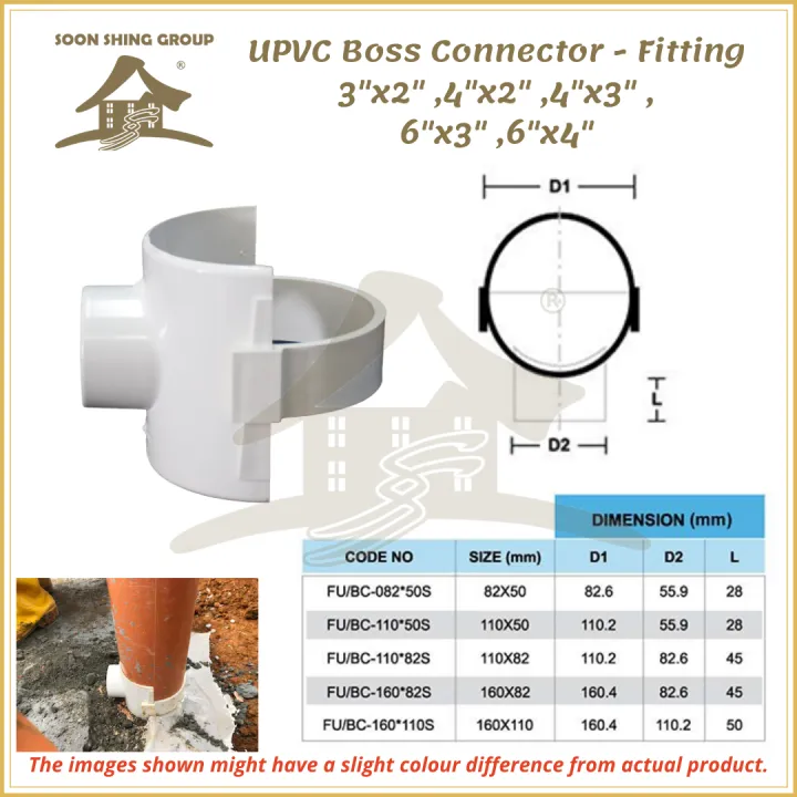 UPVC Boss Connector - Fitting 3"x2" ,4"x2" ,4"x3" , 6"x3" ,6"x4" | Lazada