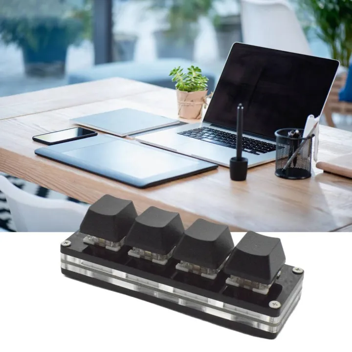 Mini 4 Keys Mechanical Keyboard USB Wired Numpad Custom Keyboard Shortcut Keyboard For Gamer OSU ...