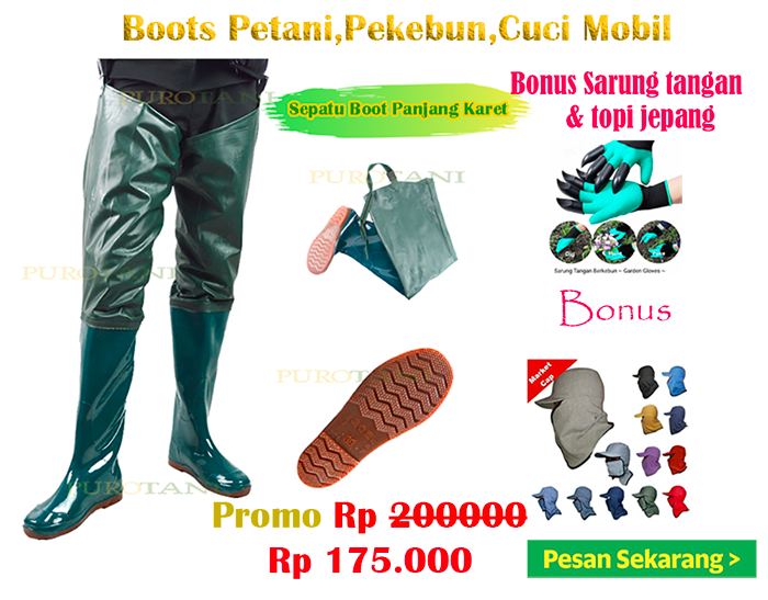 Sepatu Boots Petani Pekebun Cuci Mobil Sepatu Sawah Anti Keong | Lazada ...