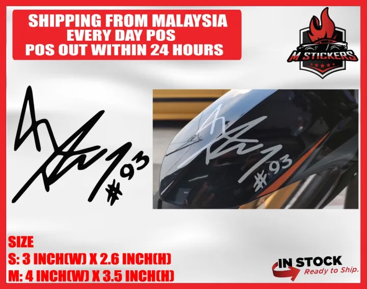 MARQUEZ SIGN STICKER MOTOR STICKERS SIGNATURE MOTOGP HONDA TEAM | Lazada