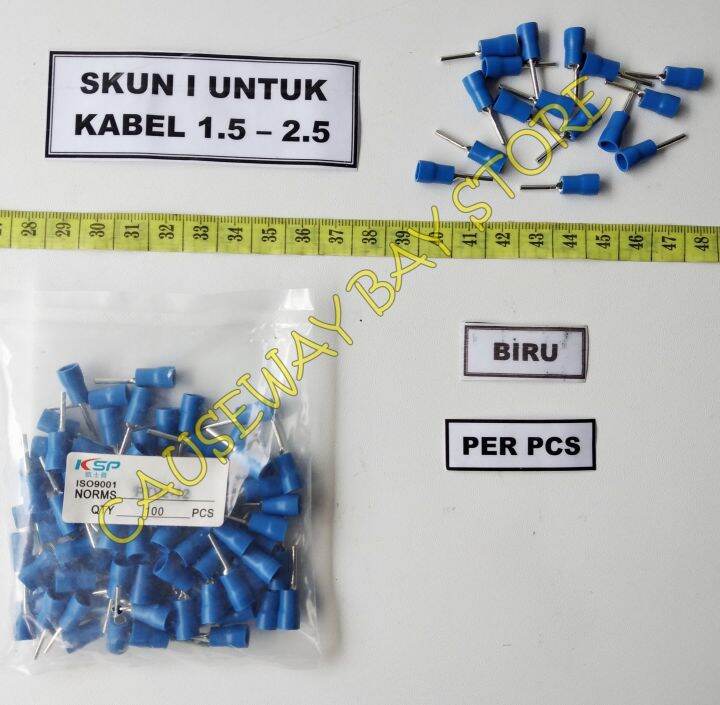 SKUN I UNTUK KABEL 1,5 - 2,5 (BIRU) PER 5 PCS | Lazada Indonesia