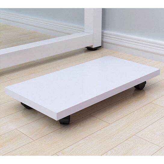 STUDIO Minimalist Wooden CPU Cart with Wheels (White) | Lazada PH