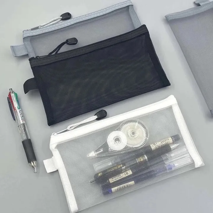 Optimus exam paper bag pen bag transparent mesh zipper student office ...