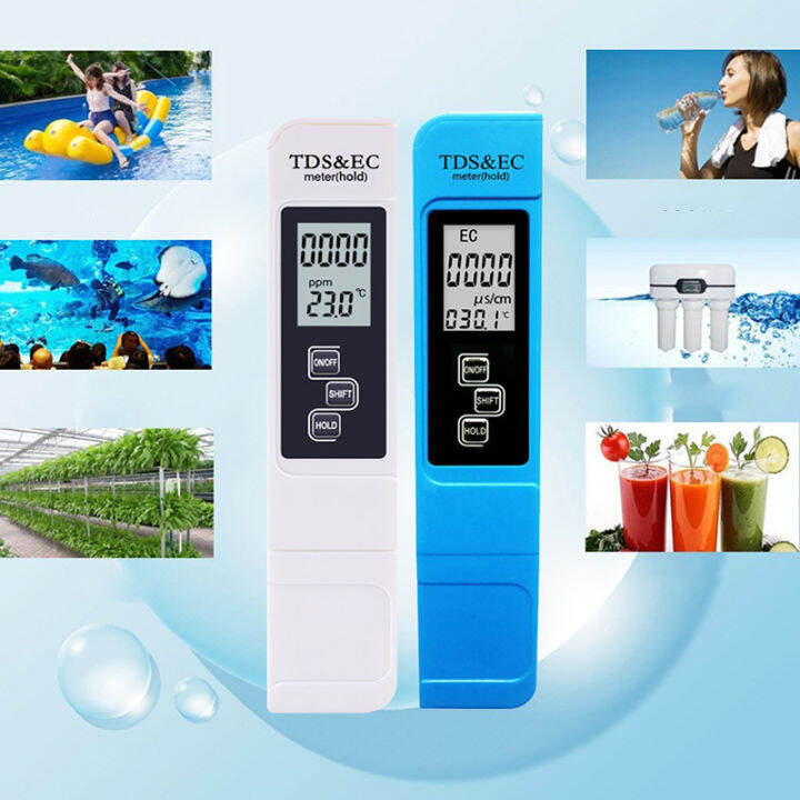 TDS EC PPM Water Quality Meter Test Pen LCD Digital Water Hydroponics ...