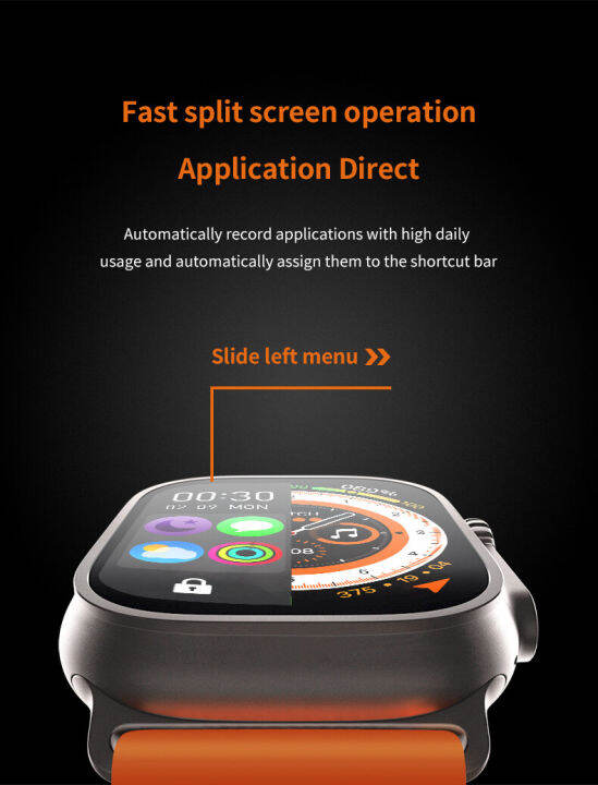 นาฬิกาสมาร์ท watch D8 Ultra Smartwatch สินค้าพร้อมส่งในไทย โหมดกีฬาหลาย ...