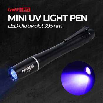 Taffled UV-10 Senter Led Light Pen Mini Senter Ultraviolet Senter Sinar ...