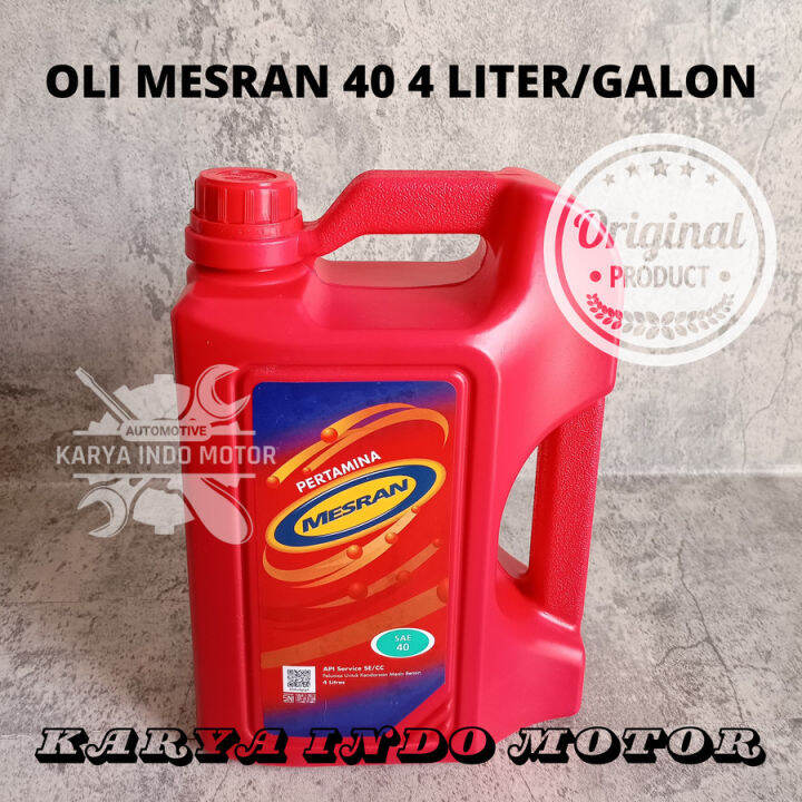 Oli Mobil Pertamina Mesran 40 4L Galon | Lazada Indonesia