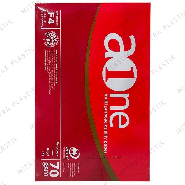 Kertas HVS F4 Aone 70 gsm / 1 Rim Kertas Print Murah Fotocopy A one A1 ...