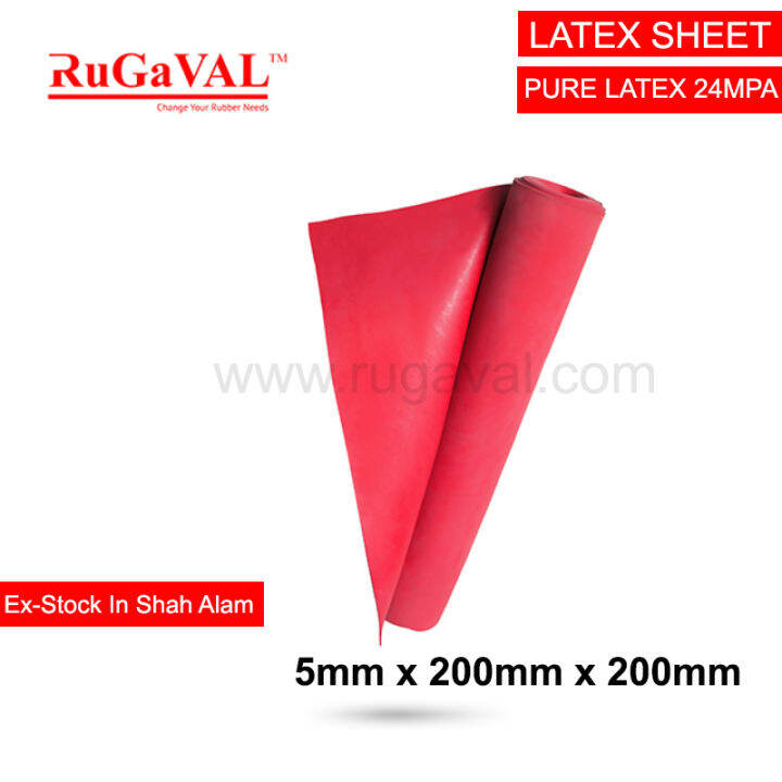 Latex Rubber Sheet I Size:5mm(Thick)x200mm(Width)x200mm(L) I Liquid ...