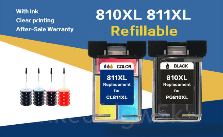 Canon 810 811 ink PG 810XL CL 811XL refillable ink cartridge compatible ...