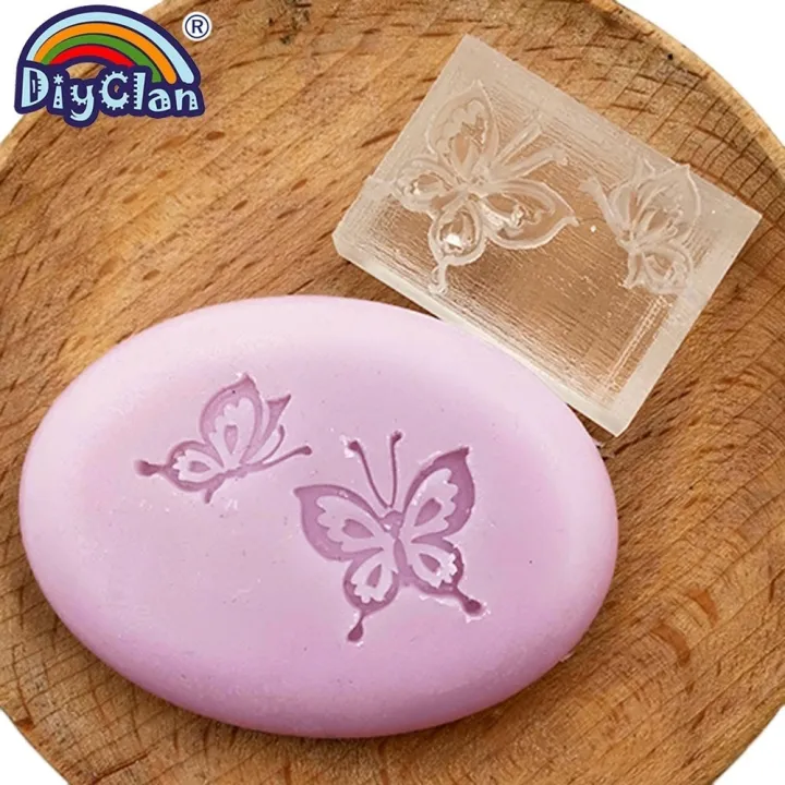 Handmade soap stamp mini diy butterfly natural soap resin stamp Acrylic ...