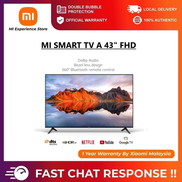 XIAOMI SMART TV 43 INCH FHD | Google TV | Dolby Audio | Lazada