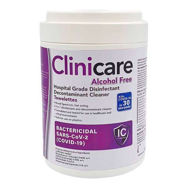 Clinicare Alcohol Free 180 pieces ผ้าเช็ดเปียกทำความสะอาดฆ่าเชื้อ ...