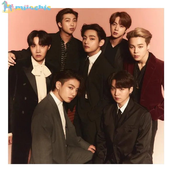 BTS เพชรภาพวาดที่มีชื่อเสียงกลุ่มป๊อป5D พลอยเทียมกลมเต็มเรซิ่นภาพ ...