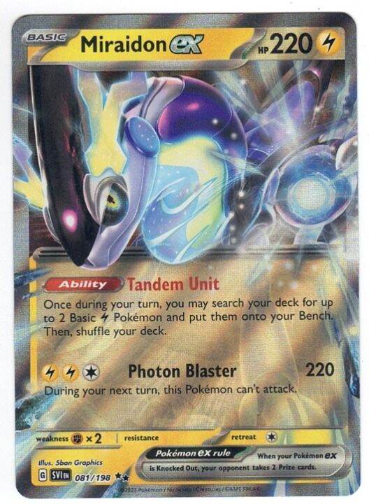 Pokemon TCG Miraidon ex 081/198 (Mint) | Lazada PH