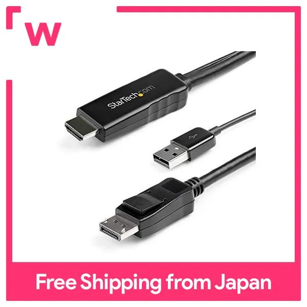 StarTech.com HDMI to DisplayPort Conversion Cable 3m USB Bus Power 4K ...