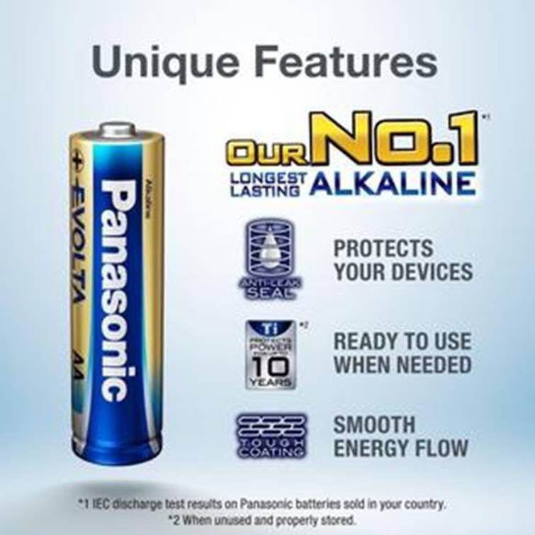 PANASONIC ALKALINE EVOLTA LR6EG AA 20 ก้อน 1.5V BATTERY Size ถ่านอัลคาไลน์ พานาโซนิค อีโวลต้า AA ...