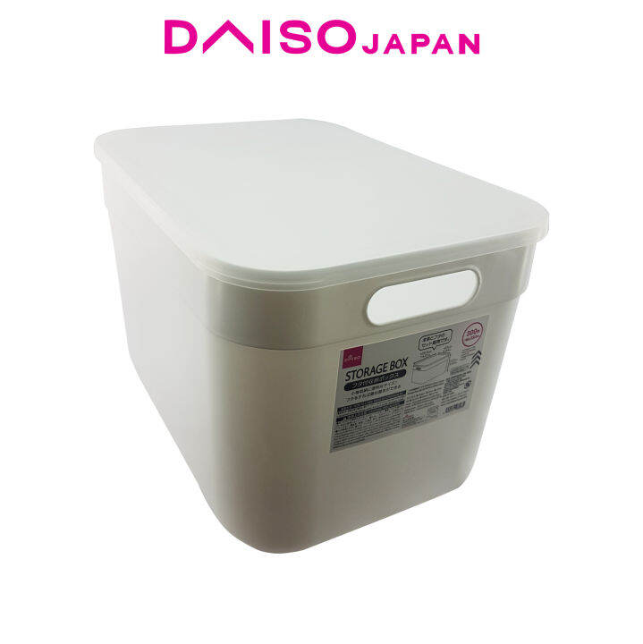 Daiso White Storage Box with Lid | Lazada PH