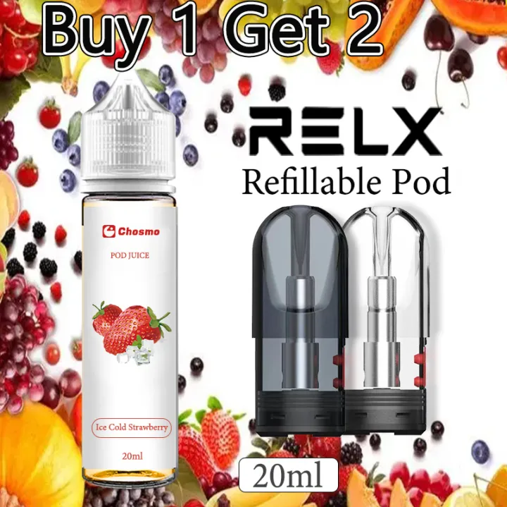 【Buy 1 Take Free 2 Relx Pod】20ml relx pods infinity juice refillable ...