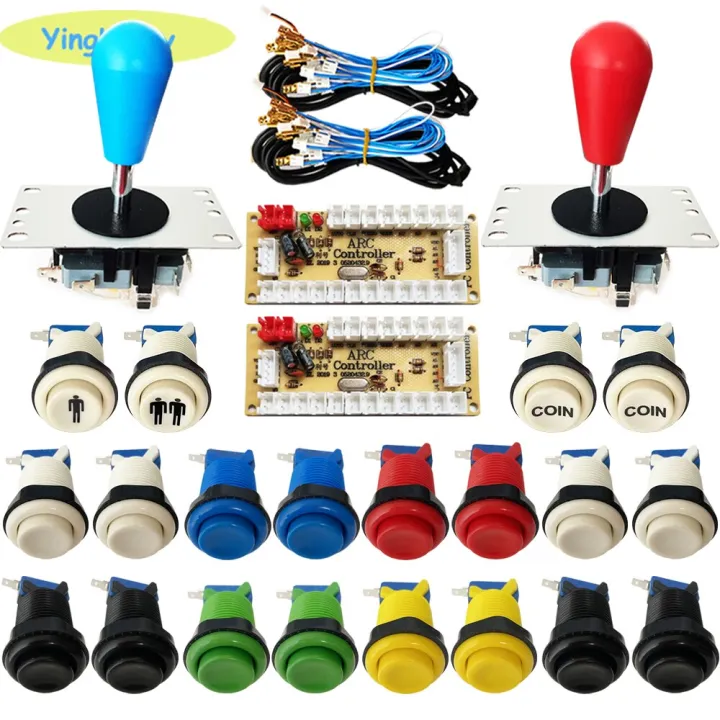2 player arcade joystick kit zero delay mando usb encoder happ type ...