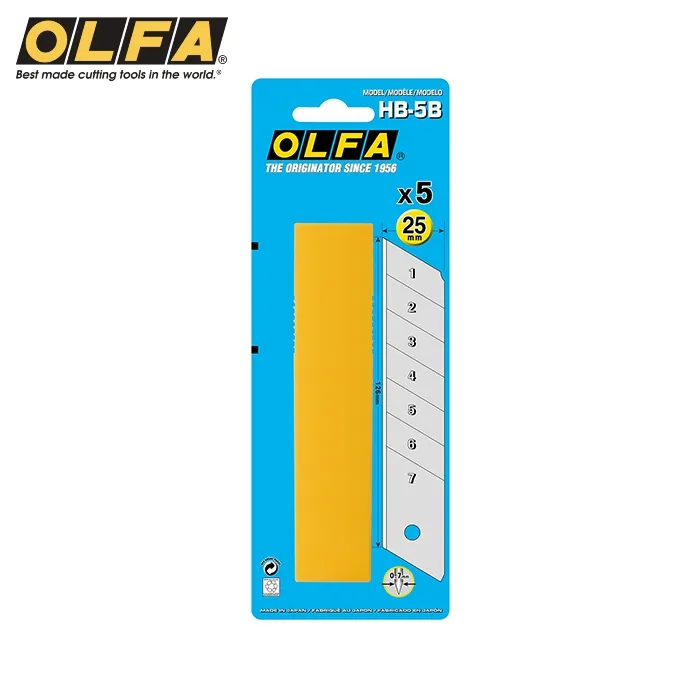 Olfa cutter blade HB-5B 25mm Extra Heavy Duty Ultra sharp snap blade (pack of 5 blades) | Lazada PH