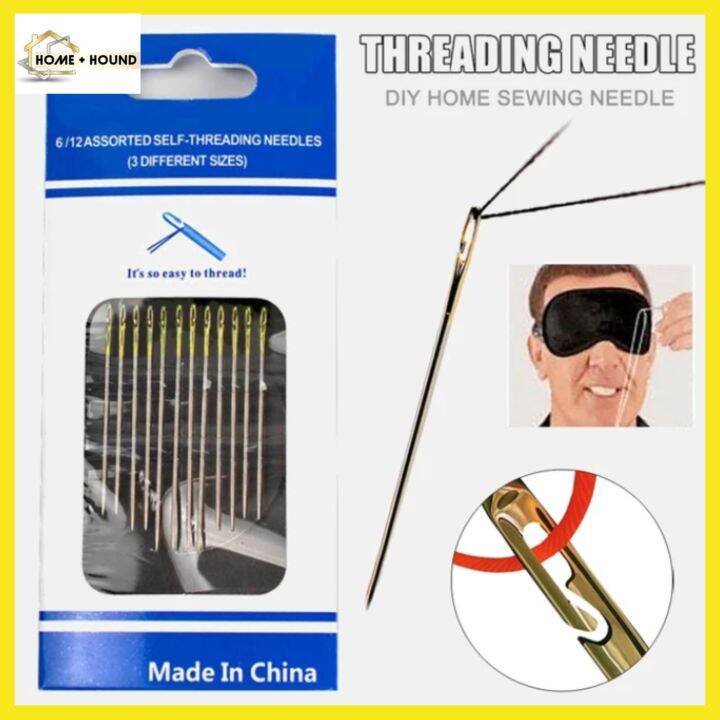 Home+Hound DIY 12PCS Blind Needles Side Open Stainless Steel Darning ...