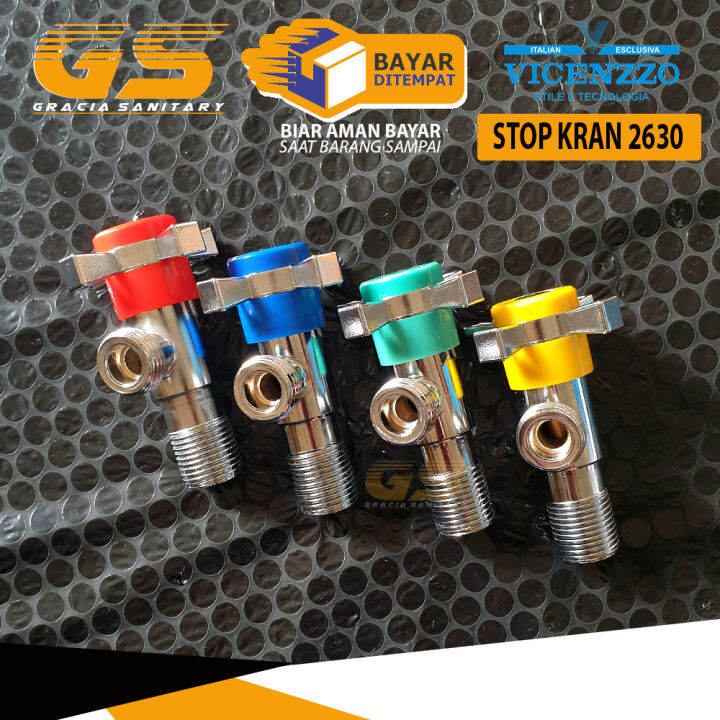 Stop Kran Single Stainess Handle Baling PVC / Stop kran closet 1/2 inch ...