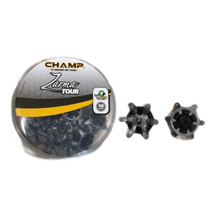 Spike Champ Zarma Tour Fast-Twist 3.0 Golf Spikes - Black/Silver ...