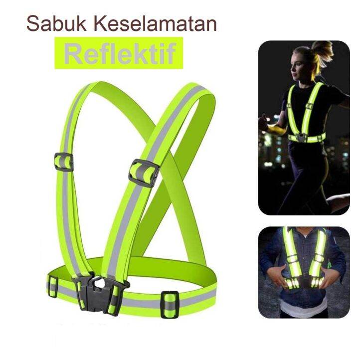 Rompi Sabuk Keselamatan dengan Reflektor Safety Reflective Vest V ...