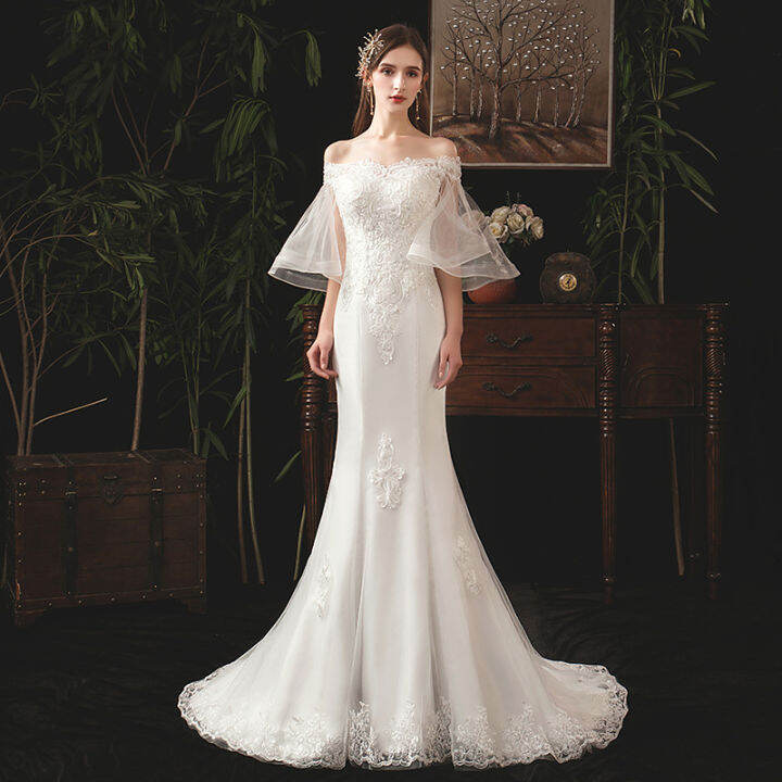 Gaun Mermaid Bridal Gowns Train | Lazada Indonesia