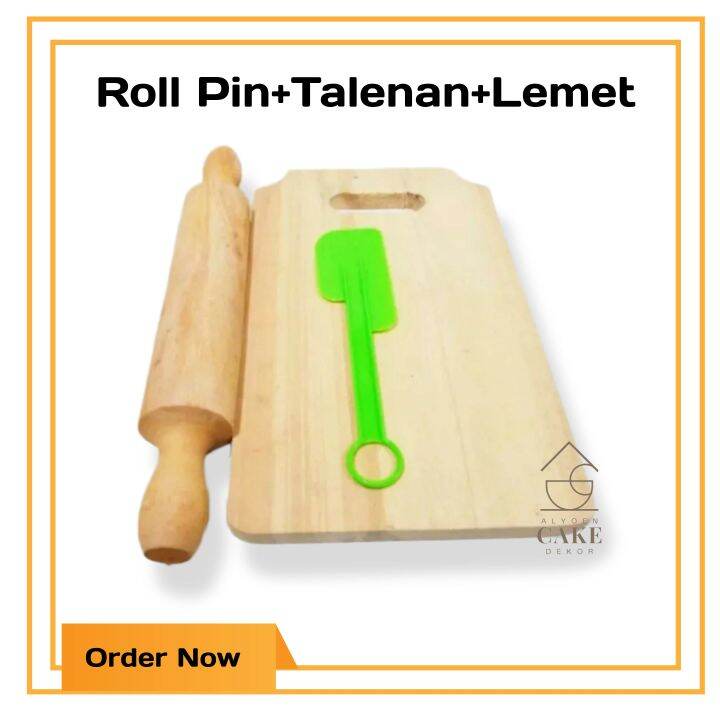 Roll Pin Kayu Dengan Talenan Free Lemet | Lazada Indonesia