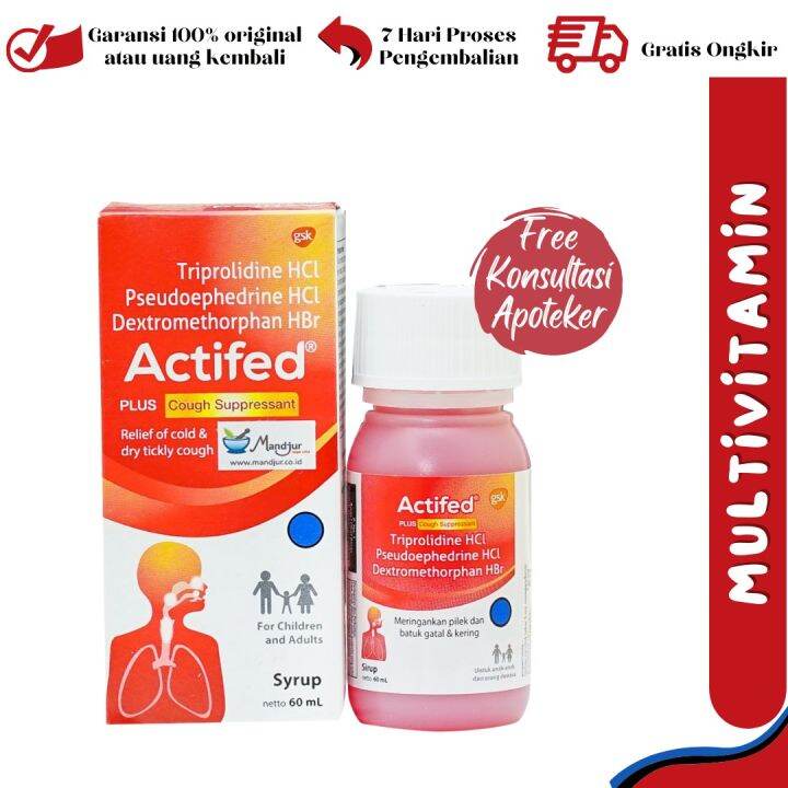 ACTIFED PLUS COUGH ( ACTIFED MERAH) OBAT BATUK & PILEK | Lazada Indonesia