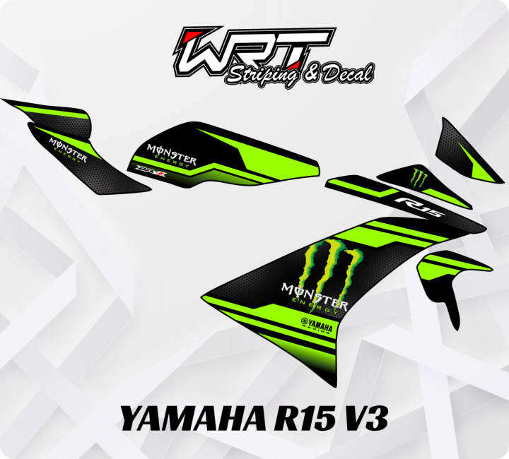 Striping R15 v3-Stiker R15 v3-Decal R15 v3 Monster Energy | Lazada ...