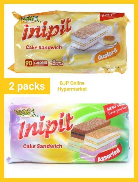 LEMON SQUARE INIPIT CAKE SANDWICH | ASSORTED | CUSTARD | 23 GRAMS X 20 ...