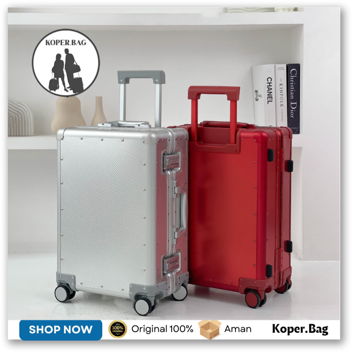 Koper R023 Full Aluminium Bagasi Koper Kabin Anti Gores Baret Pecah ...