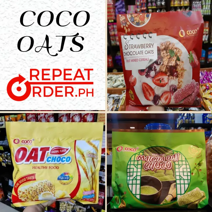 COCO OAT 400g MATCHA OAT CHOCO OAT STRAWBERRY OATS CHOCOLATE OATS ...