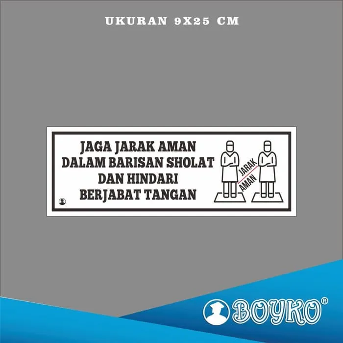 PRIMASAKTI - Acrylic Sign "Jaga Jarak Aman Saat Sholat" 25 x 9 cm ...
