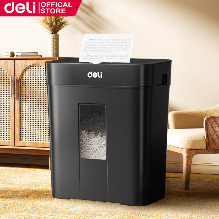 Deli 15L Auto-Feed Paper Shredder Machine Heavy Duty A4 8 Sheets 10 ...