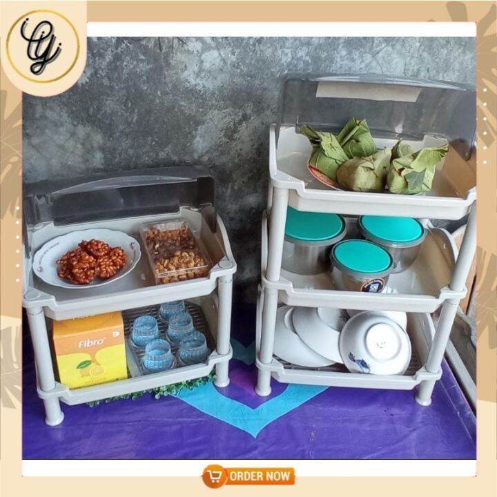 GY - Rak Roti / Rak Susun Dapur / Delish Bread Case With Rack Susun Rak ...
