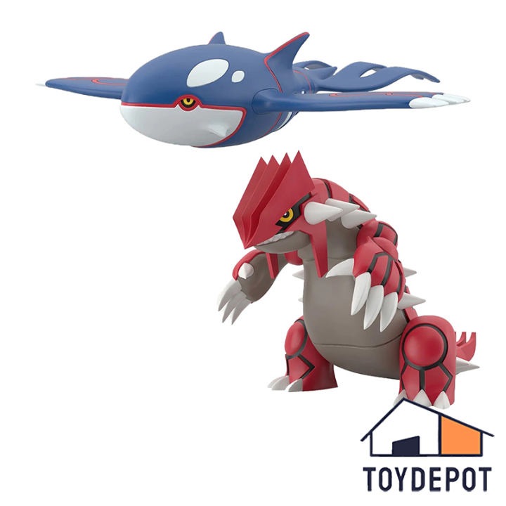 Bandai Pokemon Scale World Hoenn Kyogre / Hoenn Groudon Action Figures ...