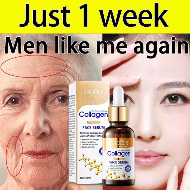 SADOER Collagen Serum Original Whitening Face Moisturizing Cream Anti ...