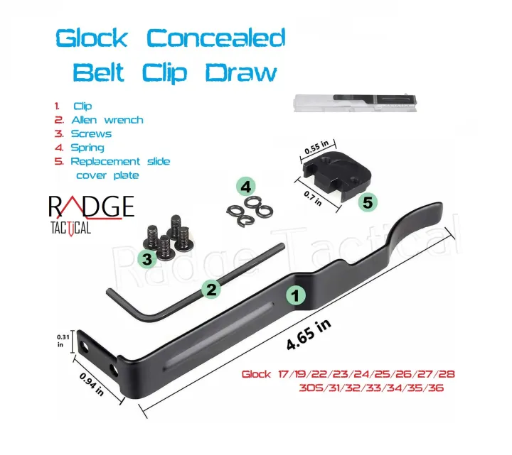 Concealed Belt Clip Draw for G-lock | Lazada PH
