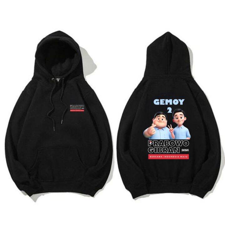 Sweater Hoodie Gemoy Prabowo Gibran 2 Bersama Indonesia Maju | Lazada ...