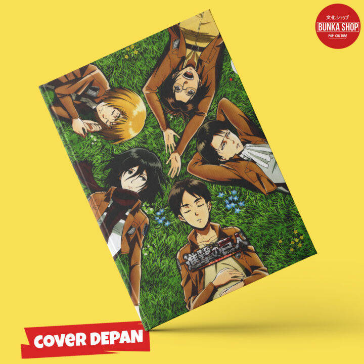 Notebook Anime Shingeki no Kyojin SNK AOT Eren Mikasa Armin Levi Hange ...