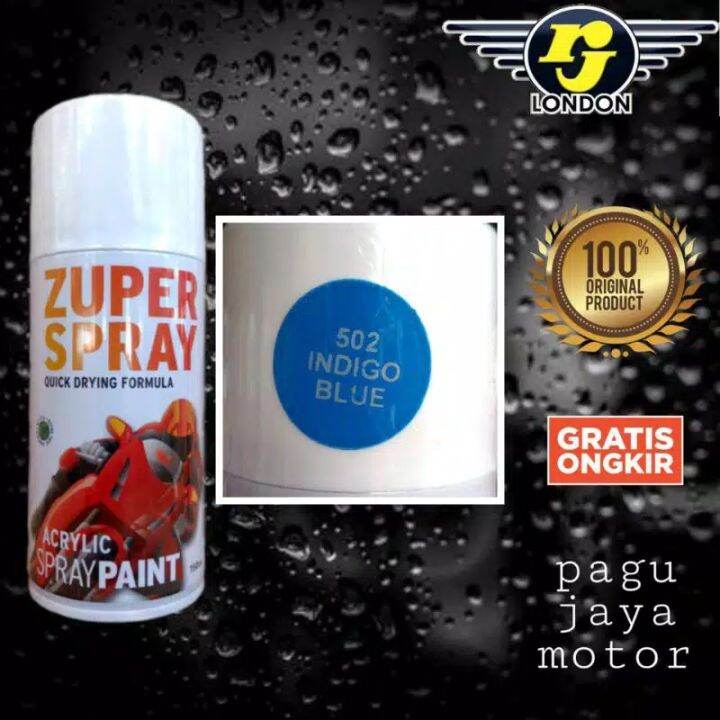 indigo blue 150cc zuper spray cat semprot pilox pilok pylox rj london biru | Lazada Indonesia